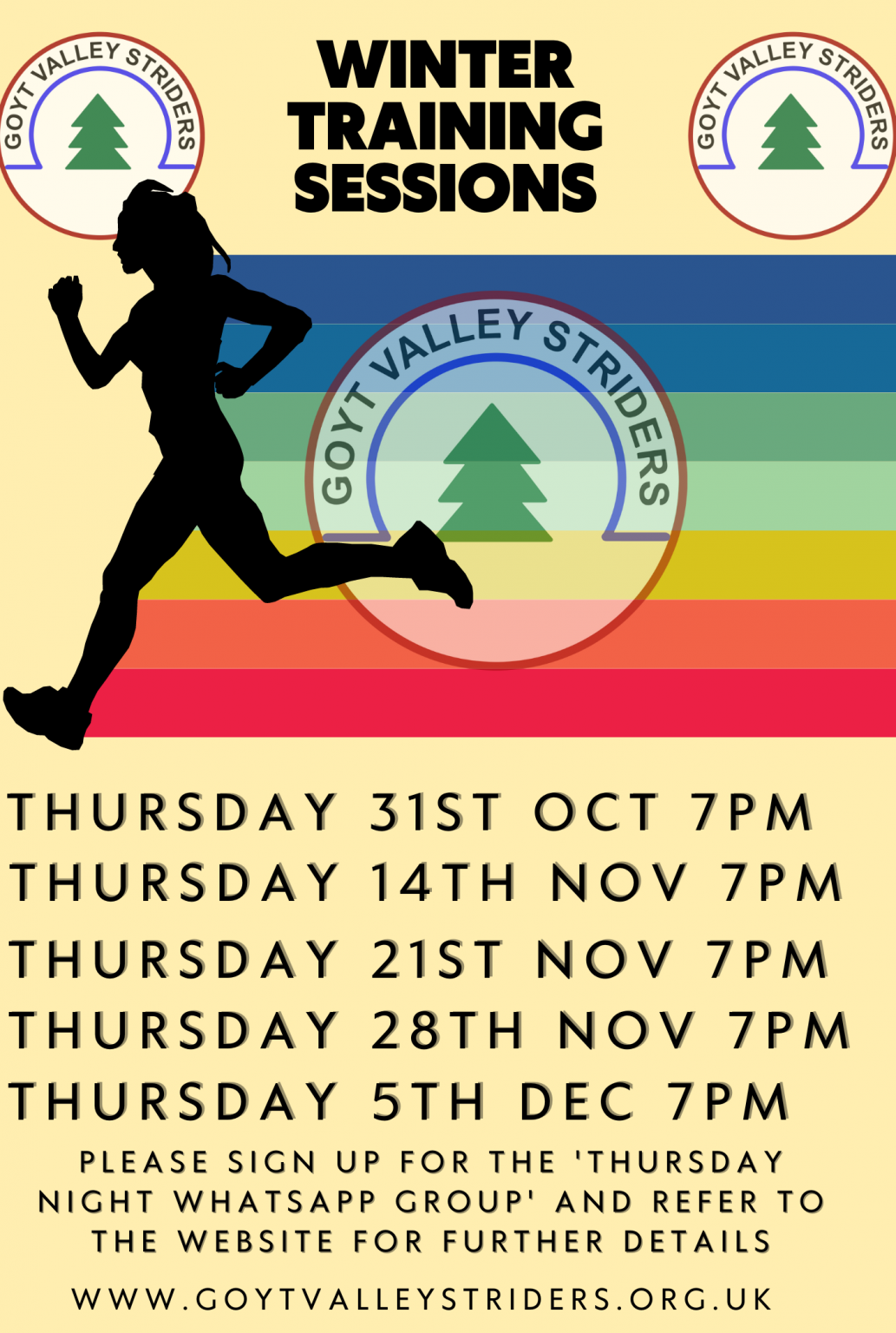 Winter Training Sessions Update – Goyt Valley Striders